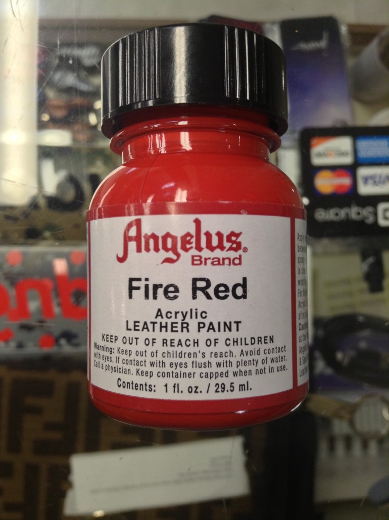 Angelus Fire Red Acrylic Leather Paint 1 FL OZ | Jwong Boutique